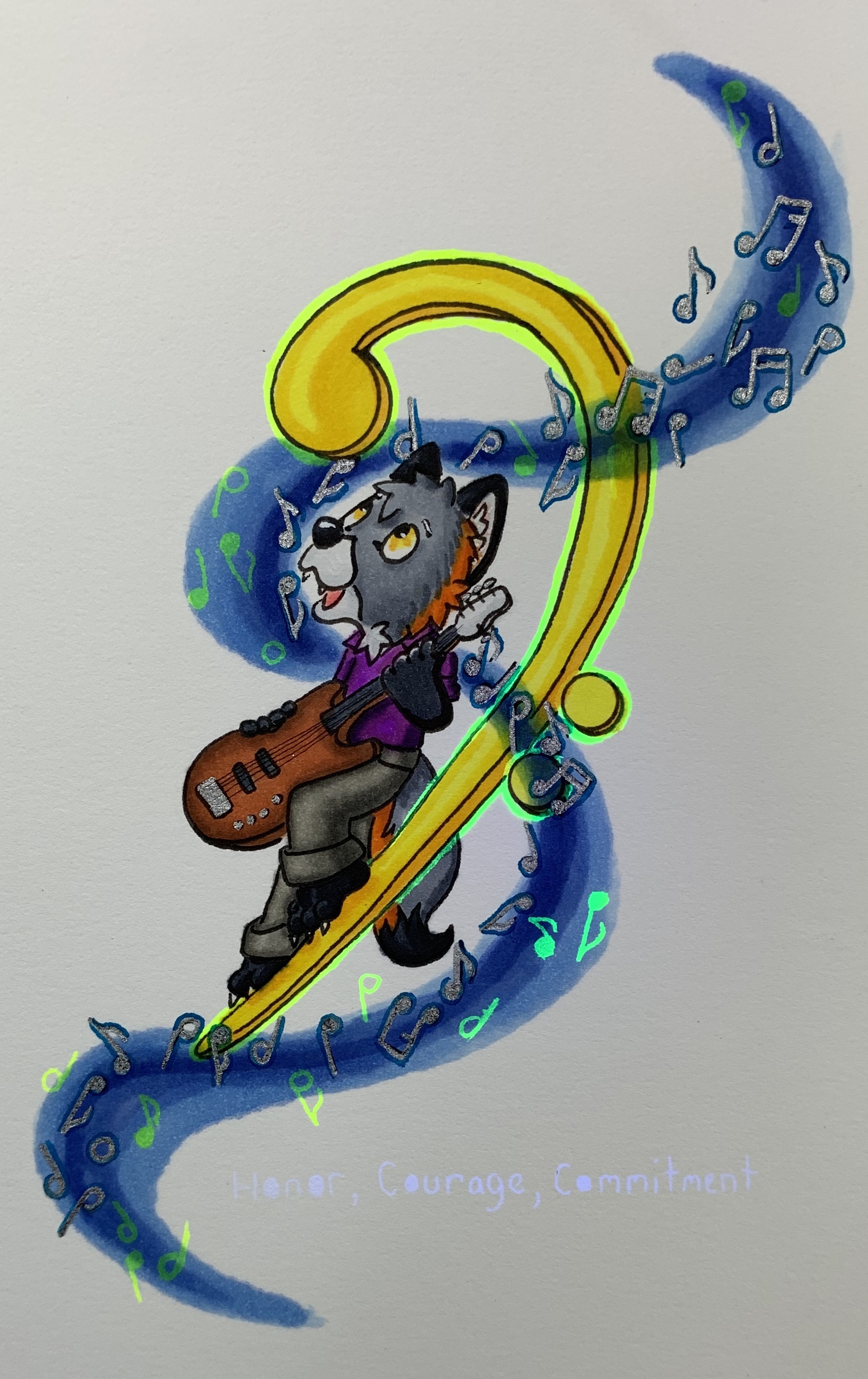 Commander Kitsune Wall Art commission | Quack Quack Honk Designs