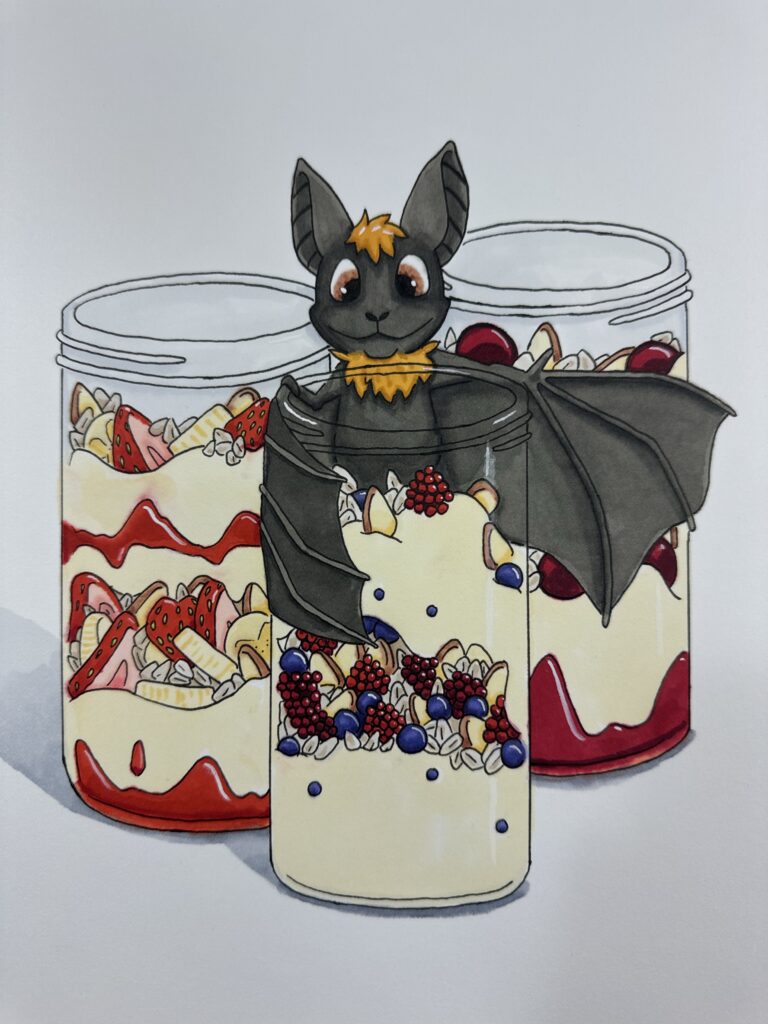 Fruit Bat Parfait | Quack Quack Honk Designs